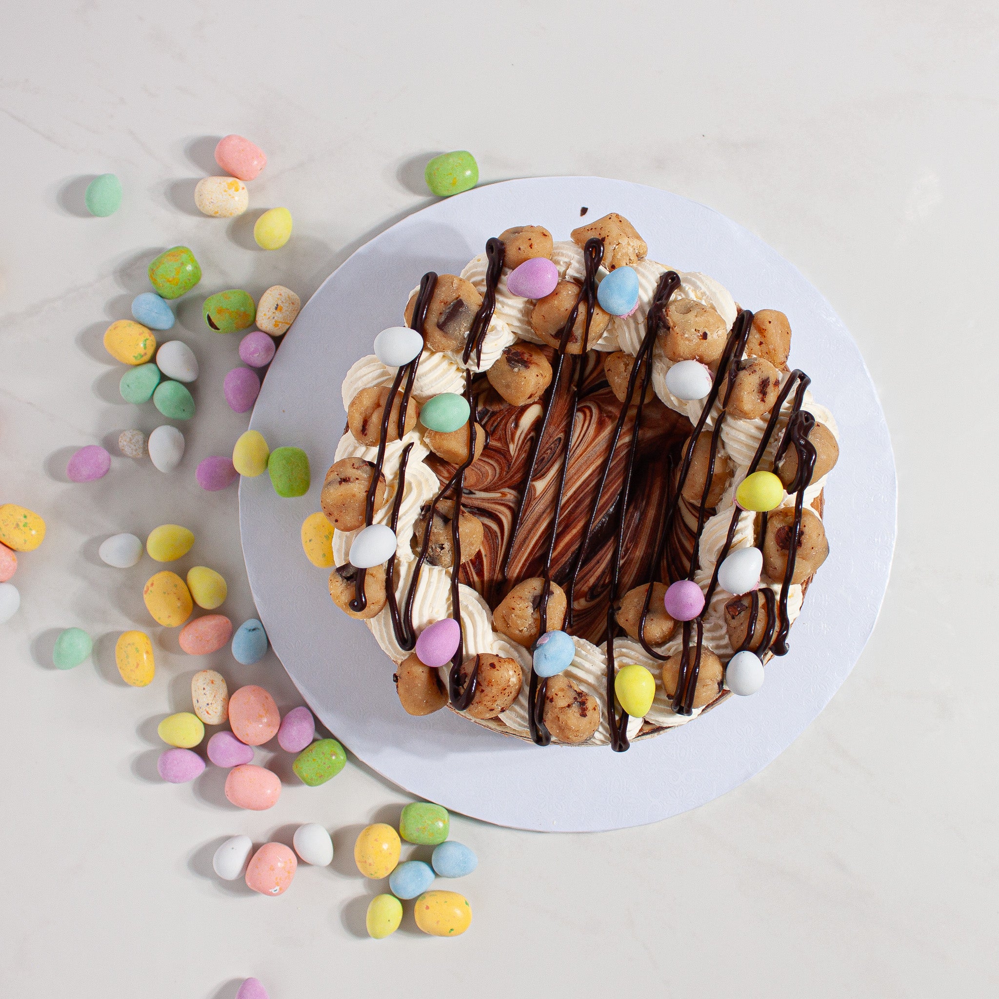 Mini Egg Cookie Dough Cheesecake (ft. The Lazy Batch!) | Cake For Breakfast